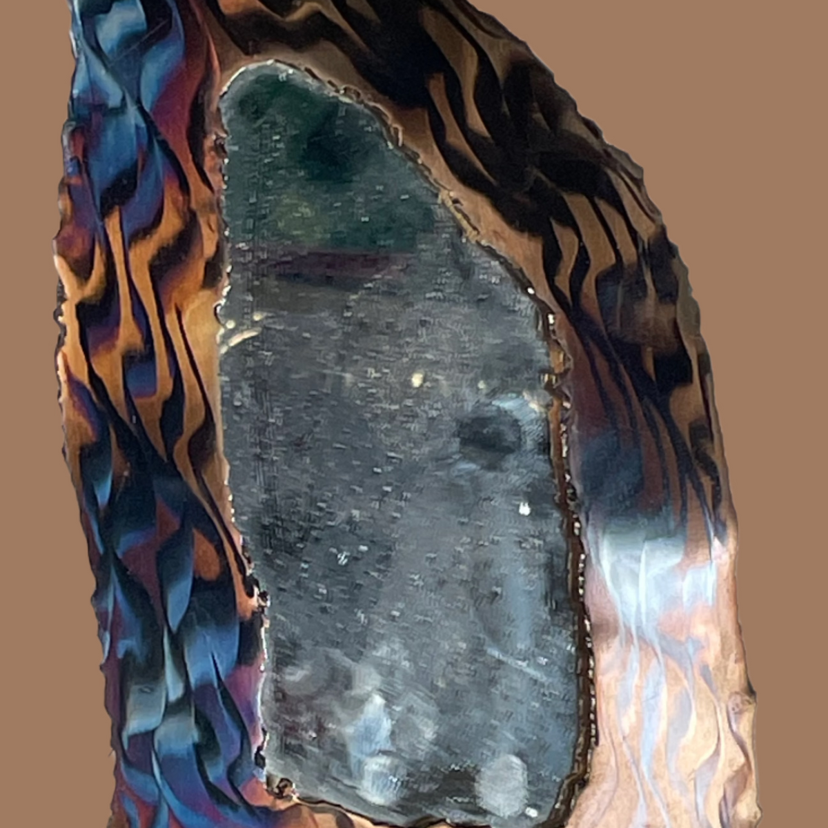 Vintage Sculptural Mirror by Dimitri Papadimitriou – Canada, 1983 – Éco-Dépôt Montréal