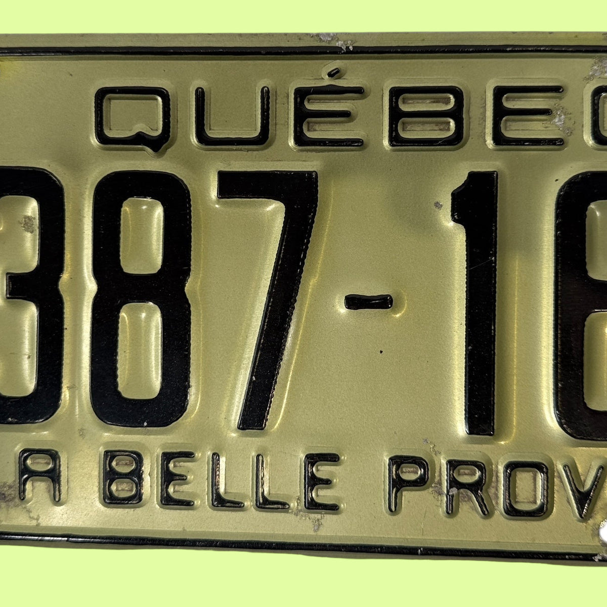 Vintage 1971 Quebec License Plate – “La Belle Province” – Éco-Dépôt ...