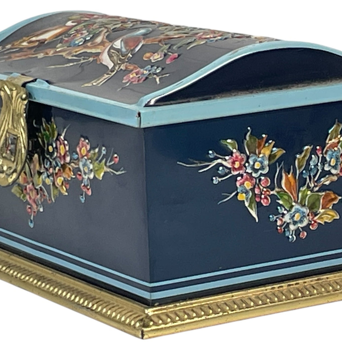 Vintage Linette Enamel Jewelry Box – Birds & Blossoms – West Germany ...