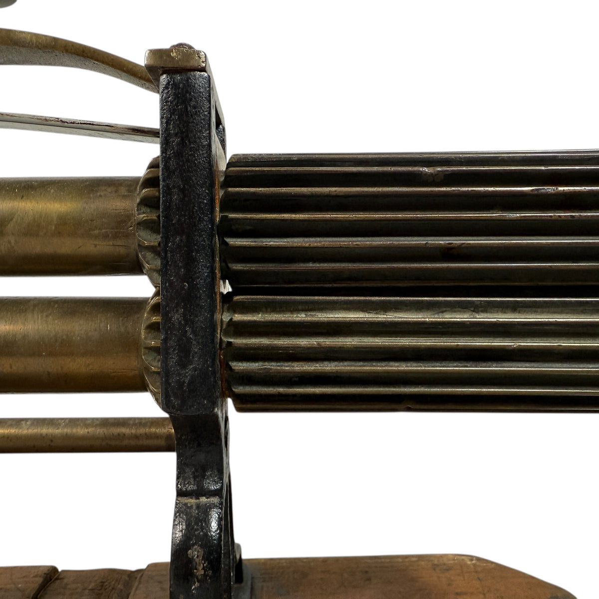 Antique Brass & Iron Fluting Iron – 19th C Hand-Crank Pleater – Éco ...