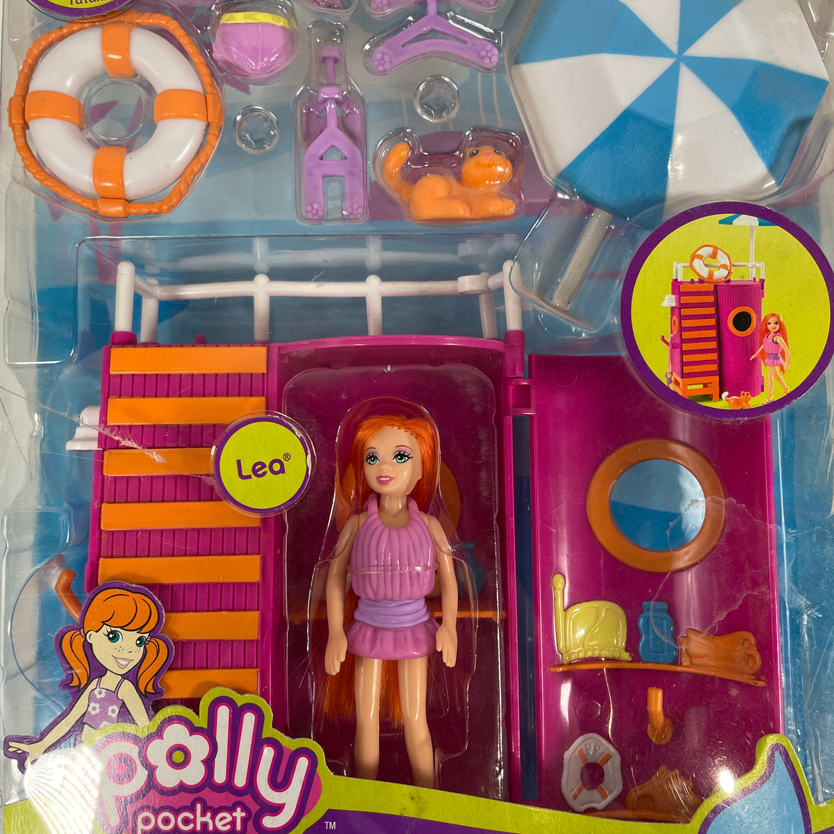 Vintage Polly Pocket Splashin' Fashion Lifeguard Tower with Lea & Kitt ...