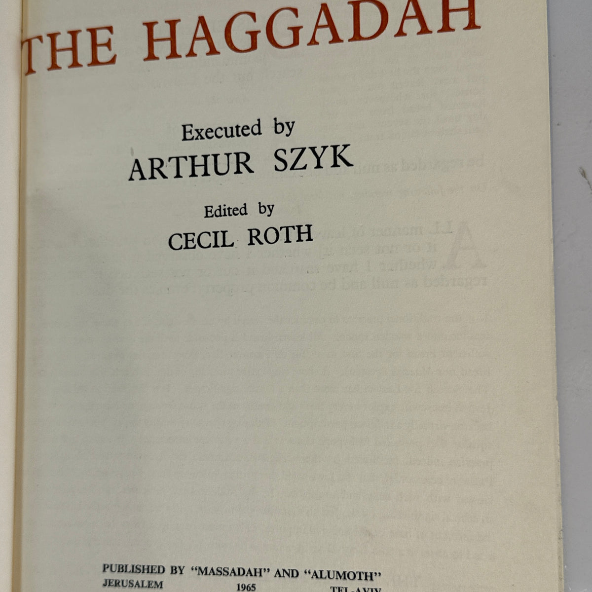 Luxurious 1965 velvet‑bound Haggadah illuminated by Arthur Szyk ...
