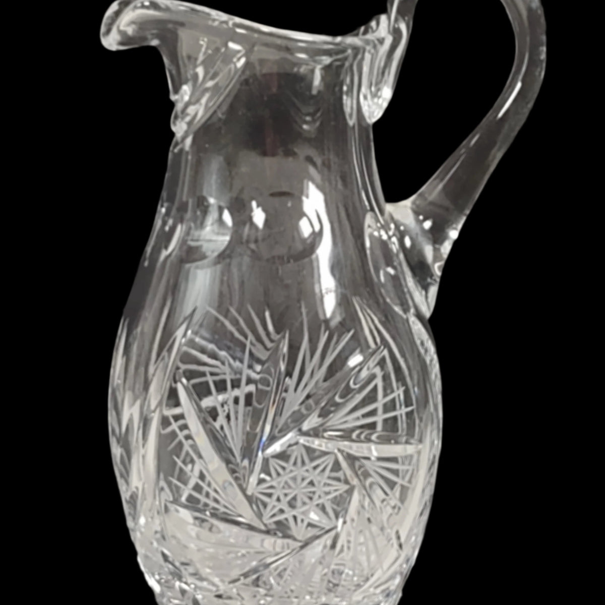 J Hoare Eleanor American Cut Crystal Pinwheel Pitcher – Éco-Dépôt Montréal