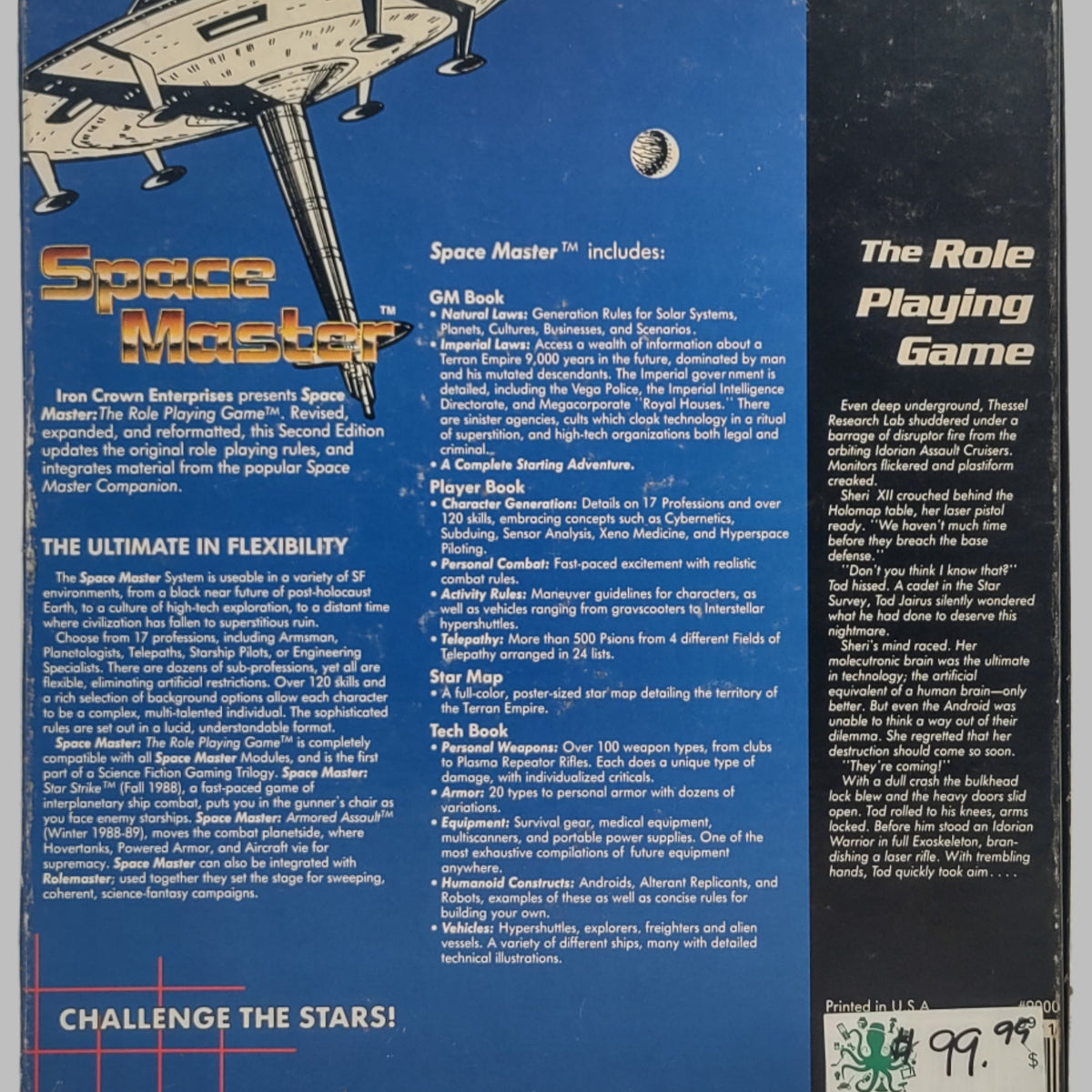 Space Master 1992 Science Fiction Role Playing Game ,Rulebook ICE 9000 ...