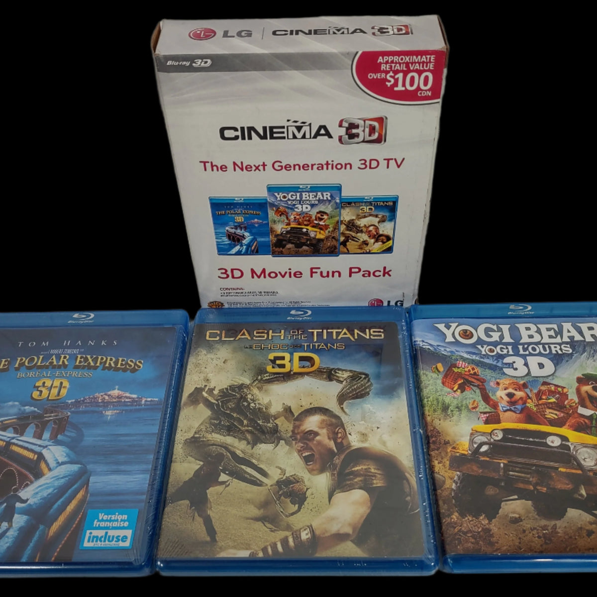 LG Cinema 3D Movie Fun Pack - Yogi Bear, Clash of Titans, Polar Expres ...