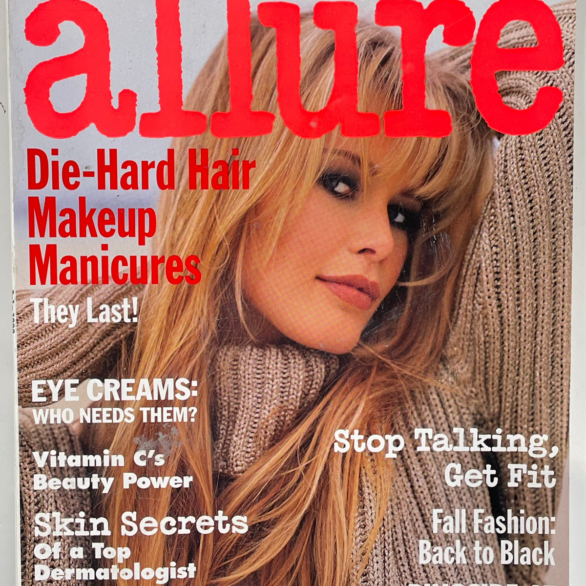 Vintage Allure Magazine, July 1992 , Claudia Schiffer 90s Fashion Coll ...