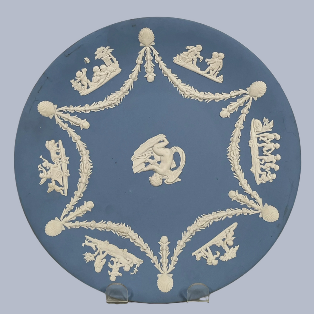 Vintage Wedgwood Jasperware Plate Blue & White – 10.5" Classical S ...