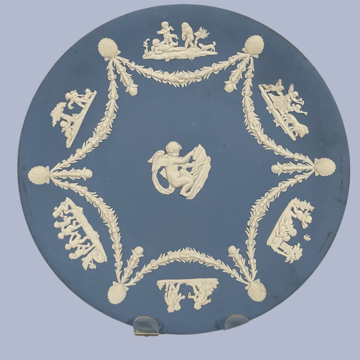 Vintage Wedgwood Jasperware Plate Blue & White – 10.5" Classical S ...