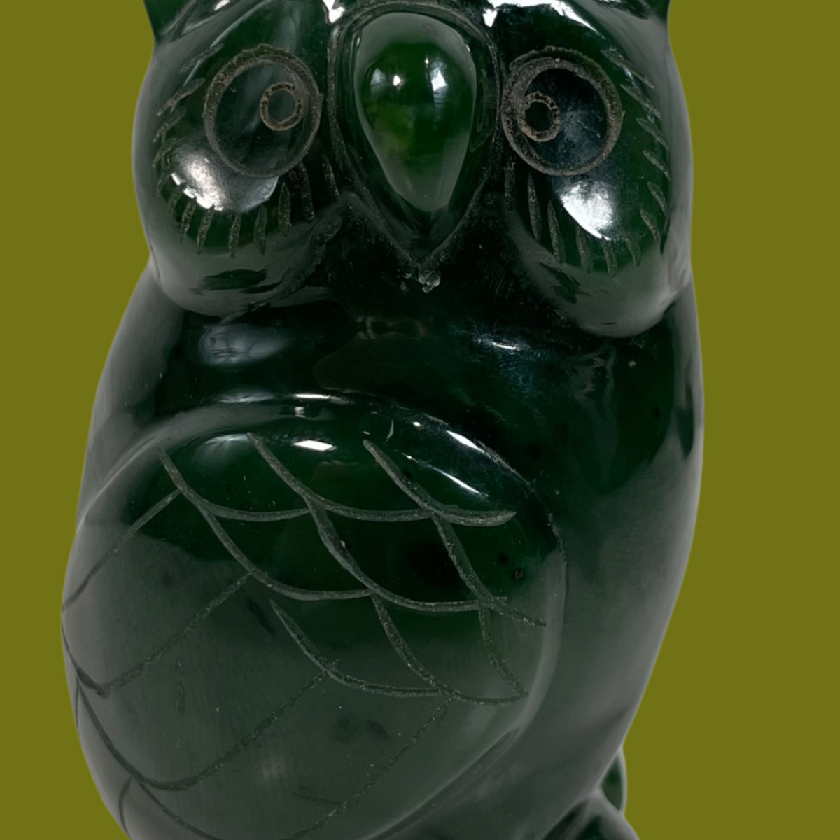 Hand-Carved Green Jade Owl Figurine – Symbol of Wisdom & Protection 3 ...