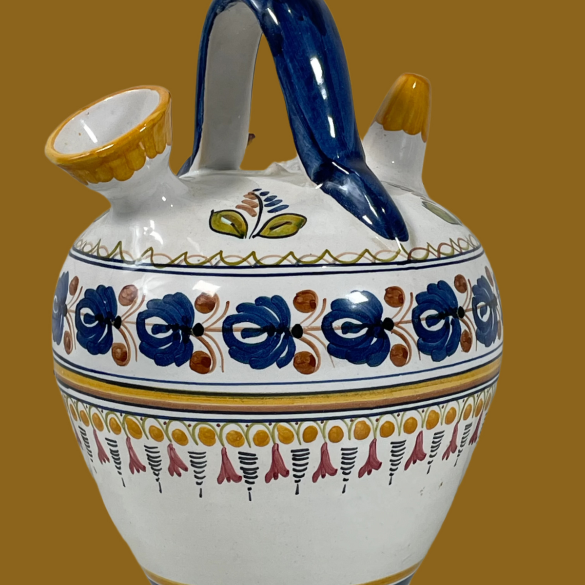 Hand-Painted Spanish Talavera Botijo Water Jug – El Carmen Pottery – V ...