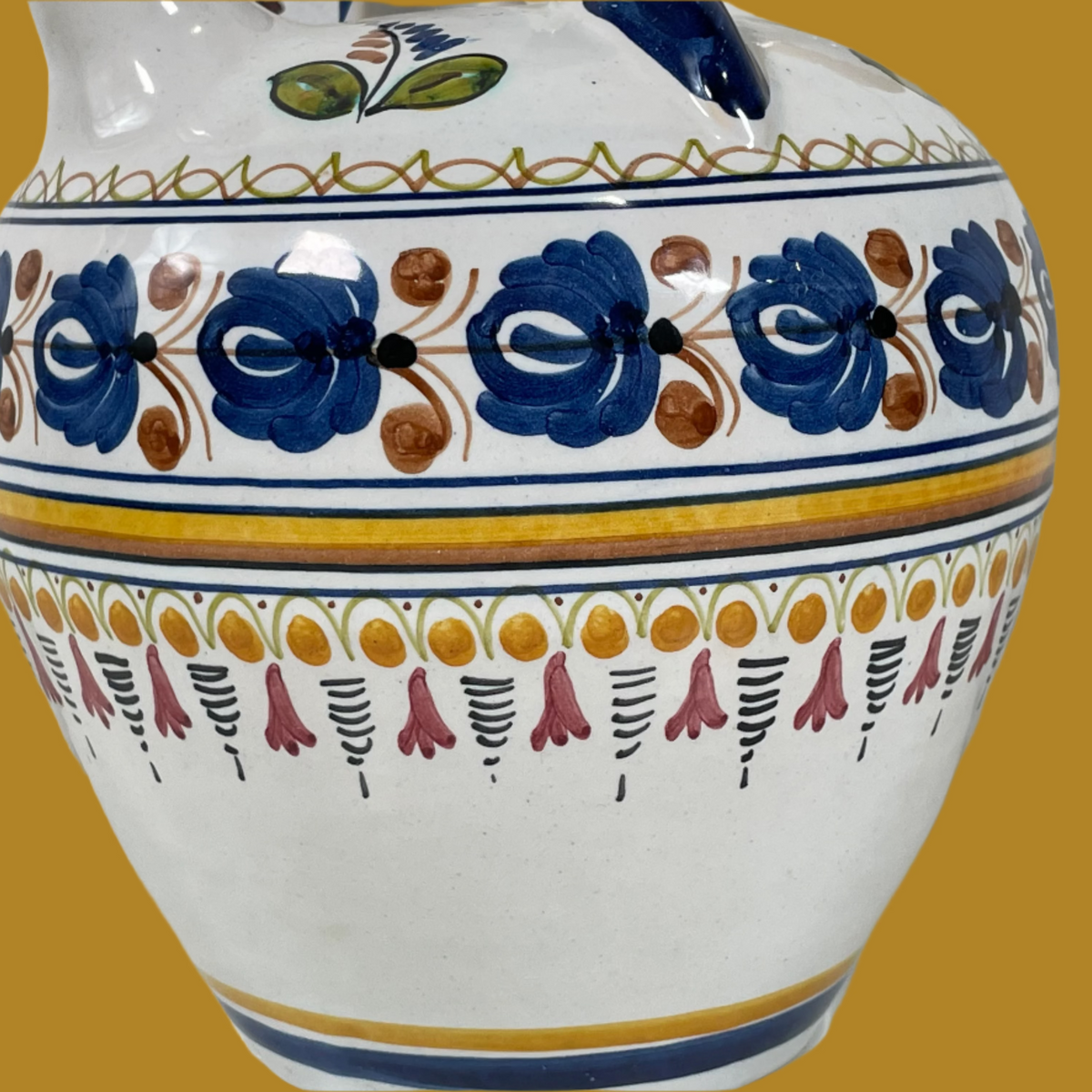 Hand-Painted Spanish Talavera Botijo Water Jug – El Carmen Pottery – V ...