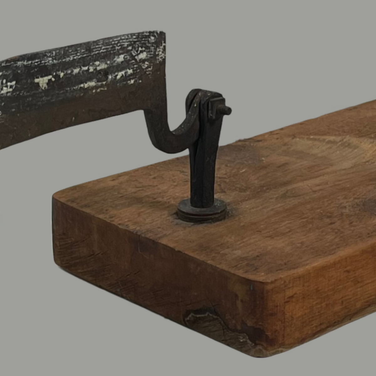 Antique Tabletop Cigar & Plug Tobacco Cutter with Wooden Base – Early ...