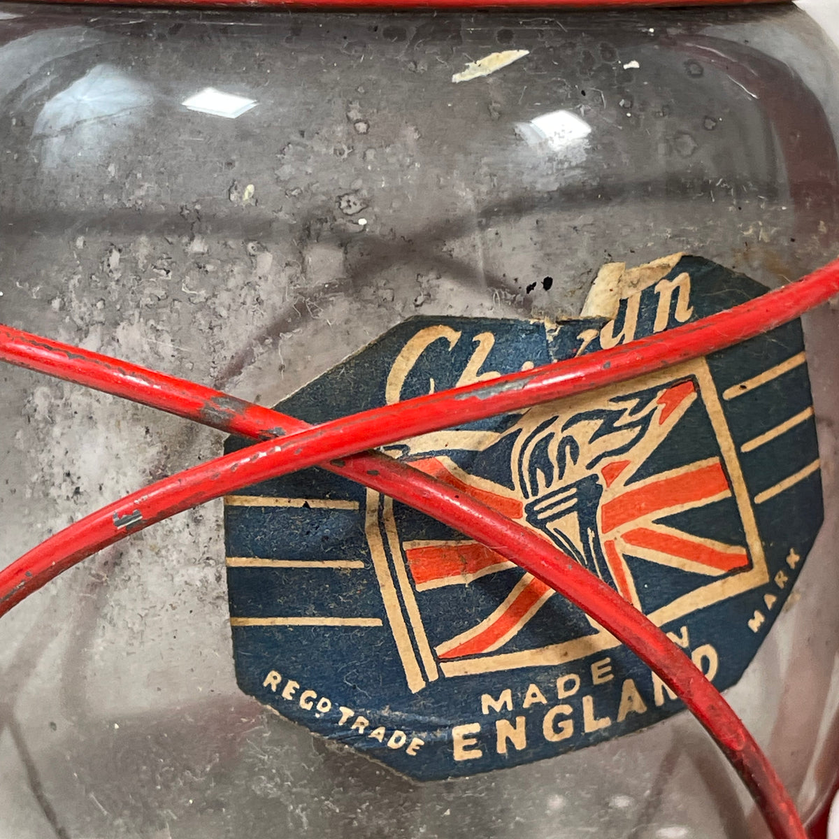 Chalwyn Red Tropic, Kerosene Lantern, MCM, England, 9.5 " Tall. Collec ...