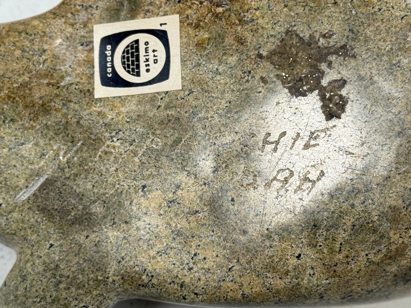 Vintage Inuit Soapstone Whale Sculpture – Canada Eskimo Art Label – Éco ...