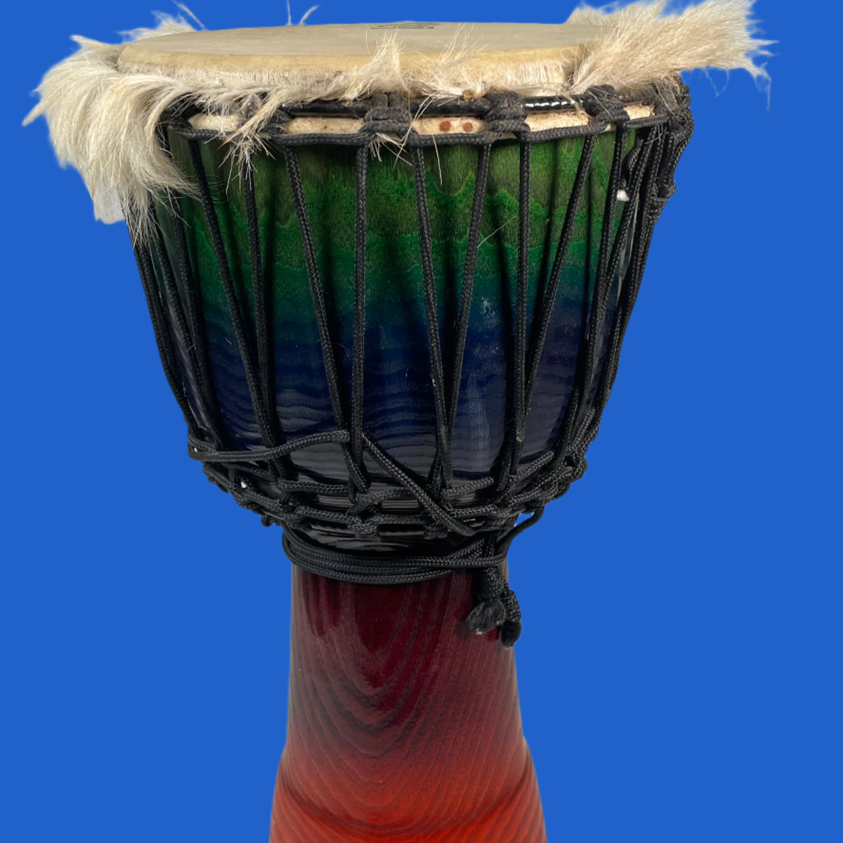 Handmade Luka Djembe Drum – Rope Tuned – Red & Green Gradient – 12" He ...