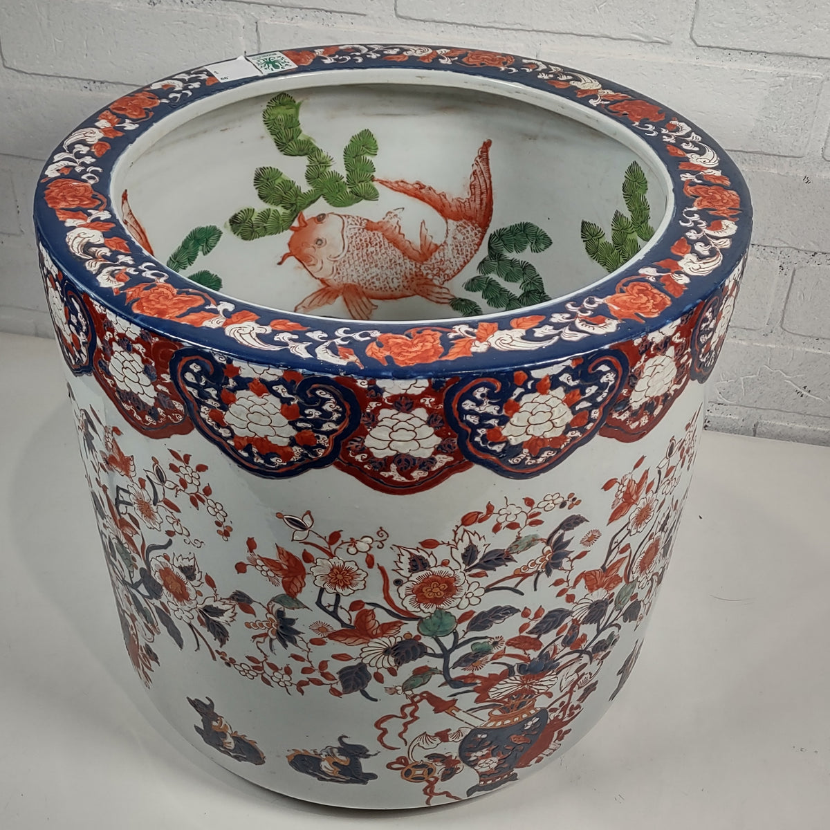 Chinese XIANFENG , Imari Porcelain , Koi Fish, Planter – Éco-Dépôt Montréal